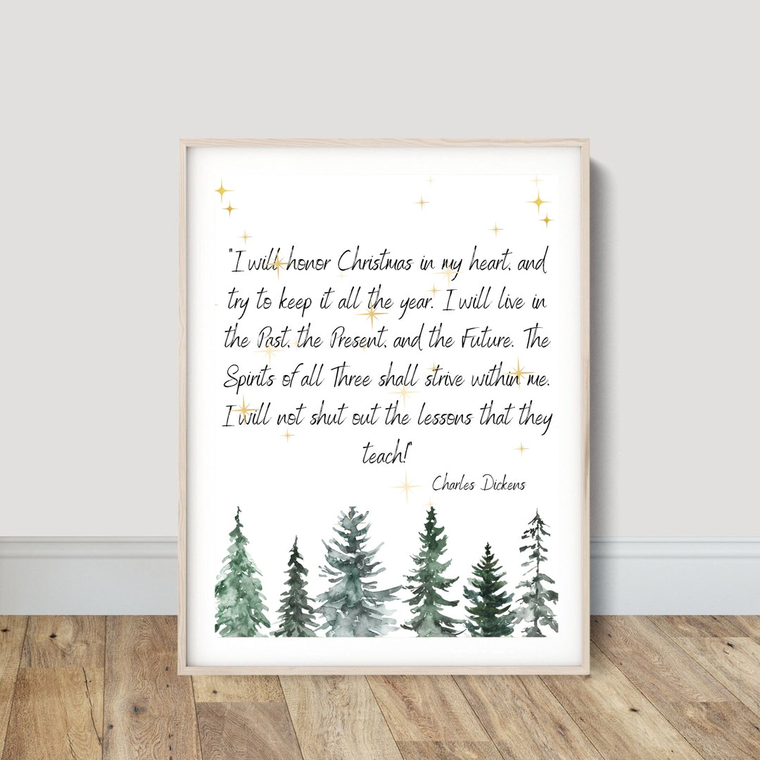 Charles Dickens Print, Christmas Story Printable Vintage Christmas ...