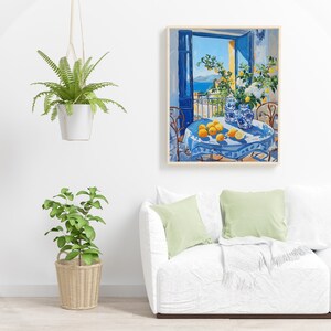 Mediterranean Still Life Paint Lemon Art Summer Farmhouse Decor Kitchen ...