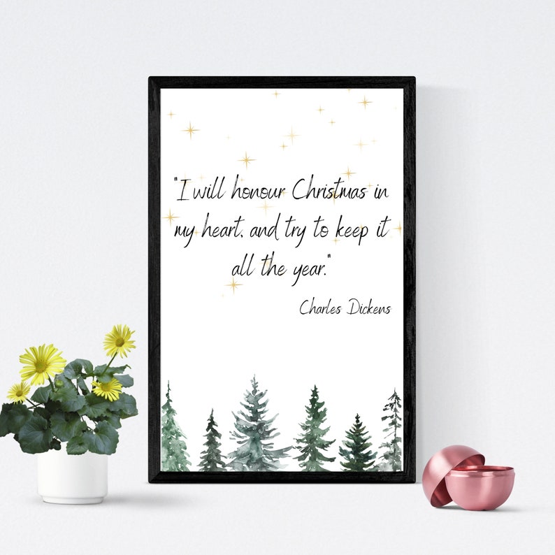 Charles Dickens Print, Christmas Story Printable Vintage Christmas ...