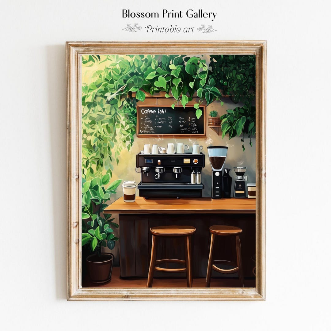Coffee Shop Print, Coffee Chart Poster, French Cafe Painting, Coffee ...