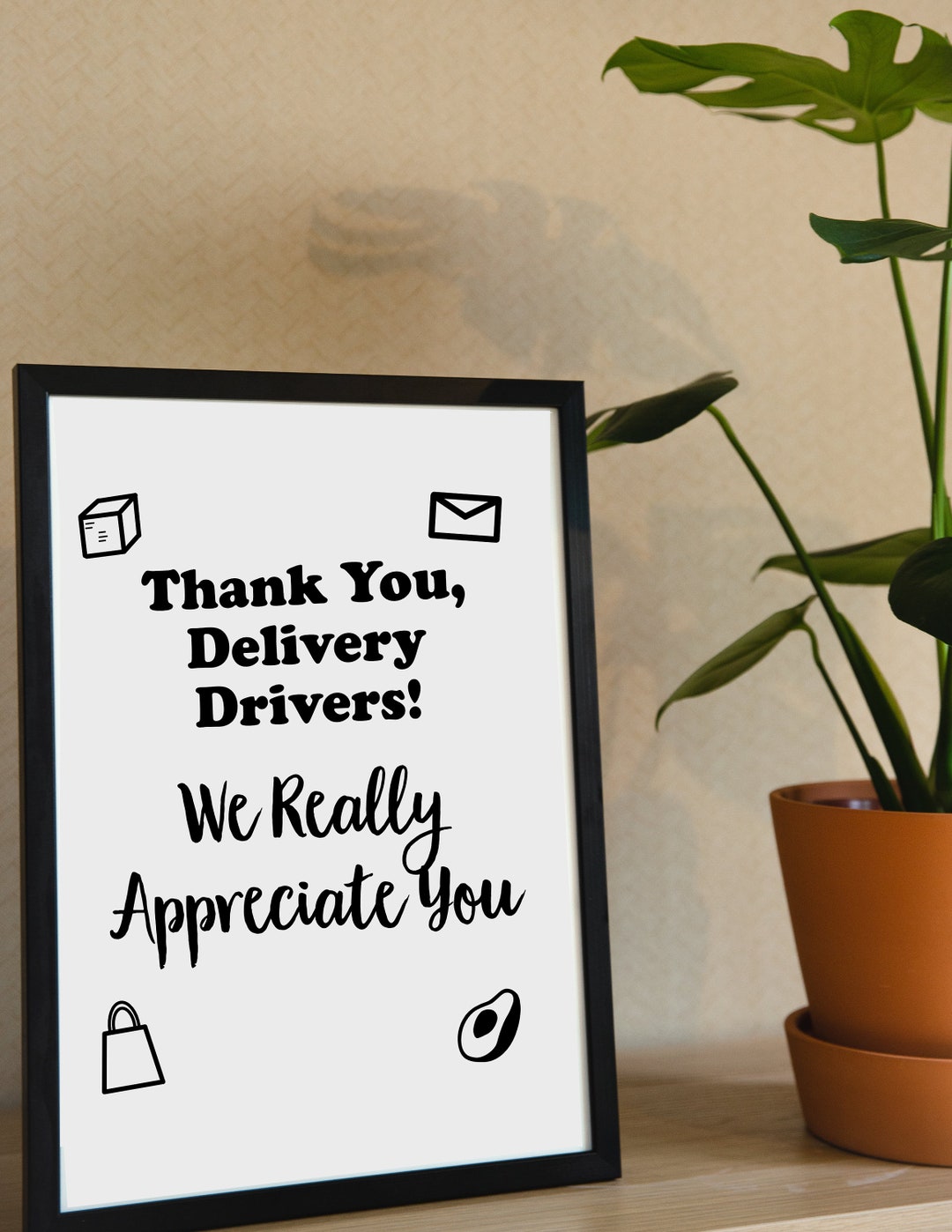 Delivery Driver Thank You Sign printable Digital Download - Etsy