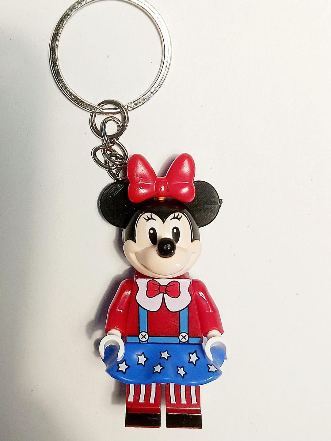 Minnie Mouse Lego Minifigure Keyring - Etsy