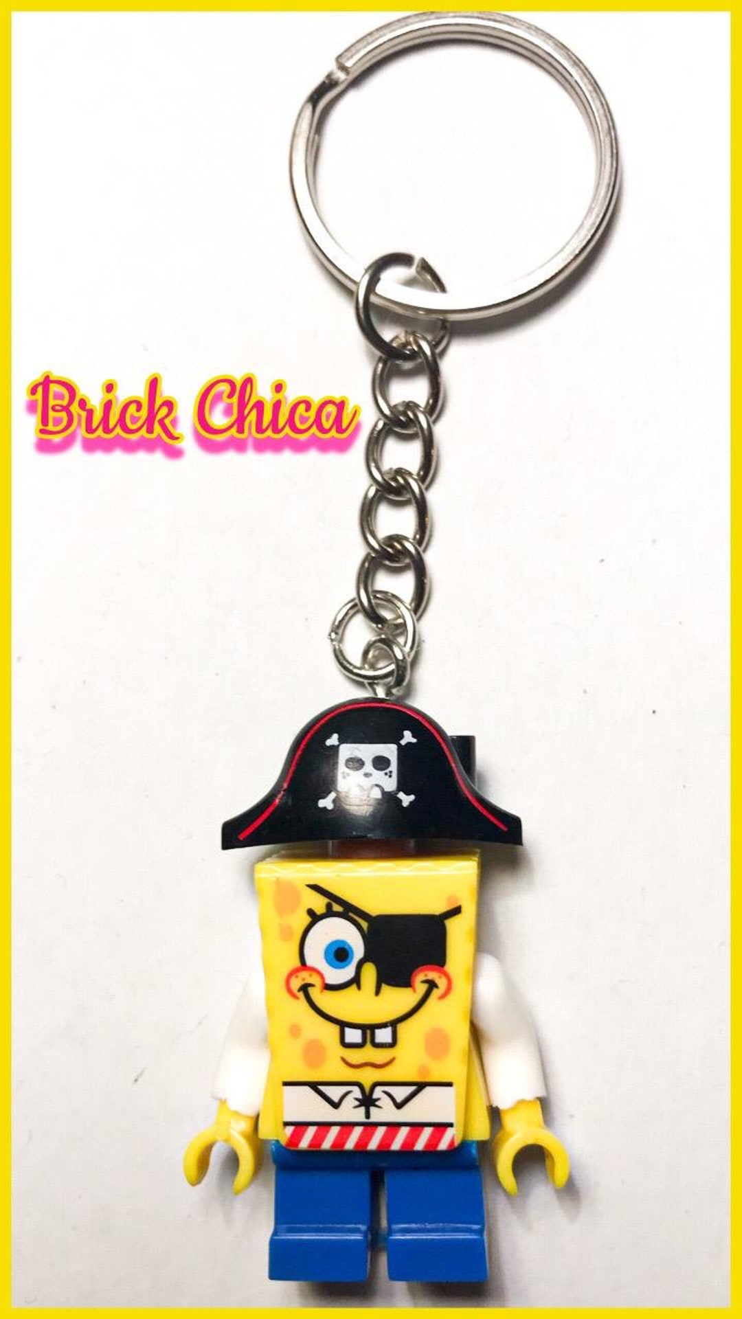 Spongebob Pirate Minifigure Keyring - Etsy