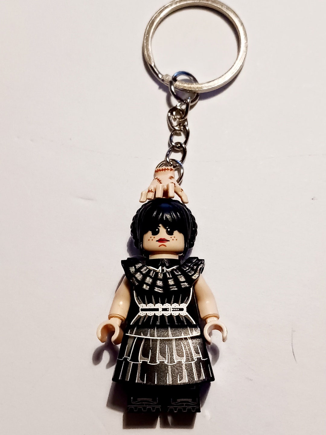 Wednesday With Dress Minifigure Keyring/ Earring - Etsy