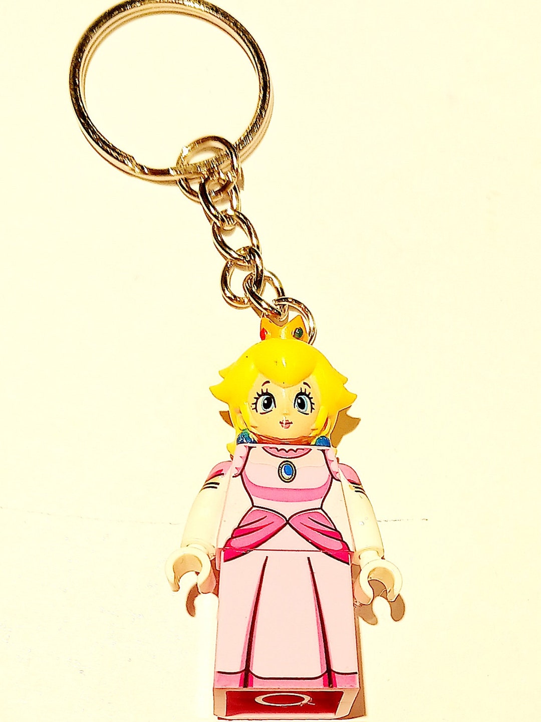 Peach (super Mario) Minifigure Keyring - Etsy