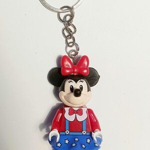 Minnie Mouse Lego Minifigure Keyring - Etsy