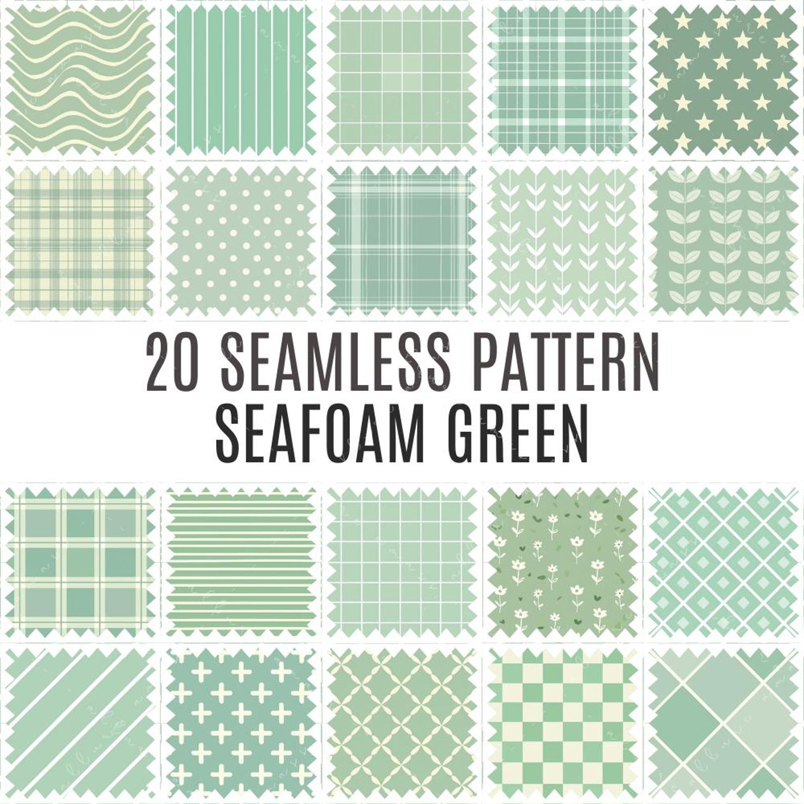 80 Seamless Coastal Breeze Patterns - Coral Pink, Seafoam Green, Sandy ...