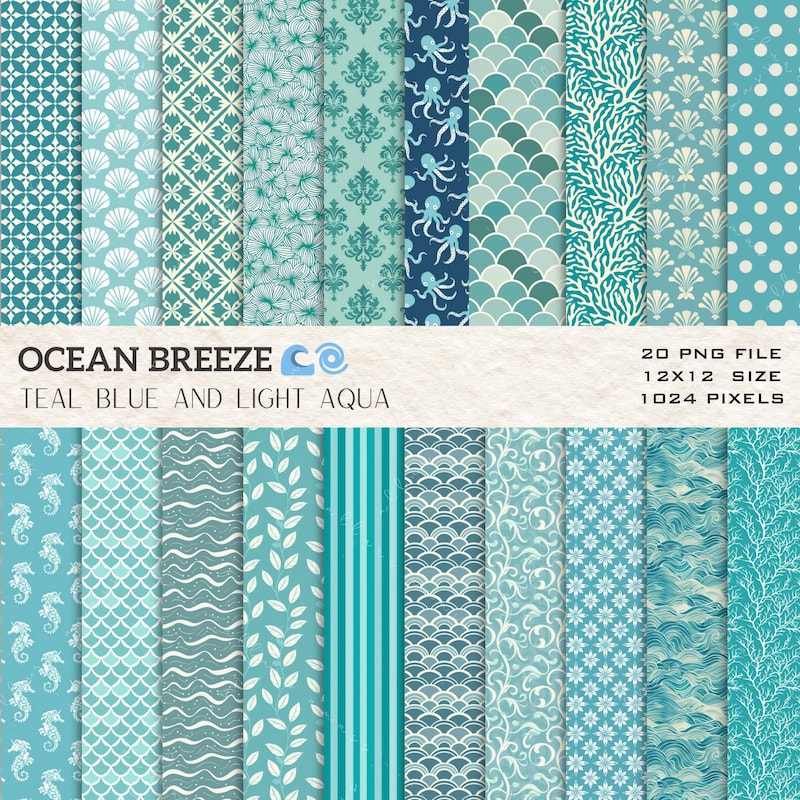 Teal Ocean Art - Etsy