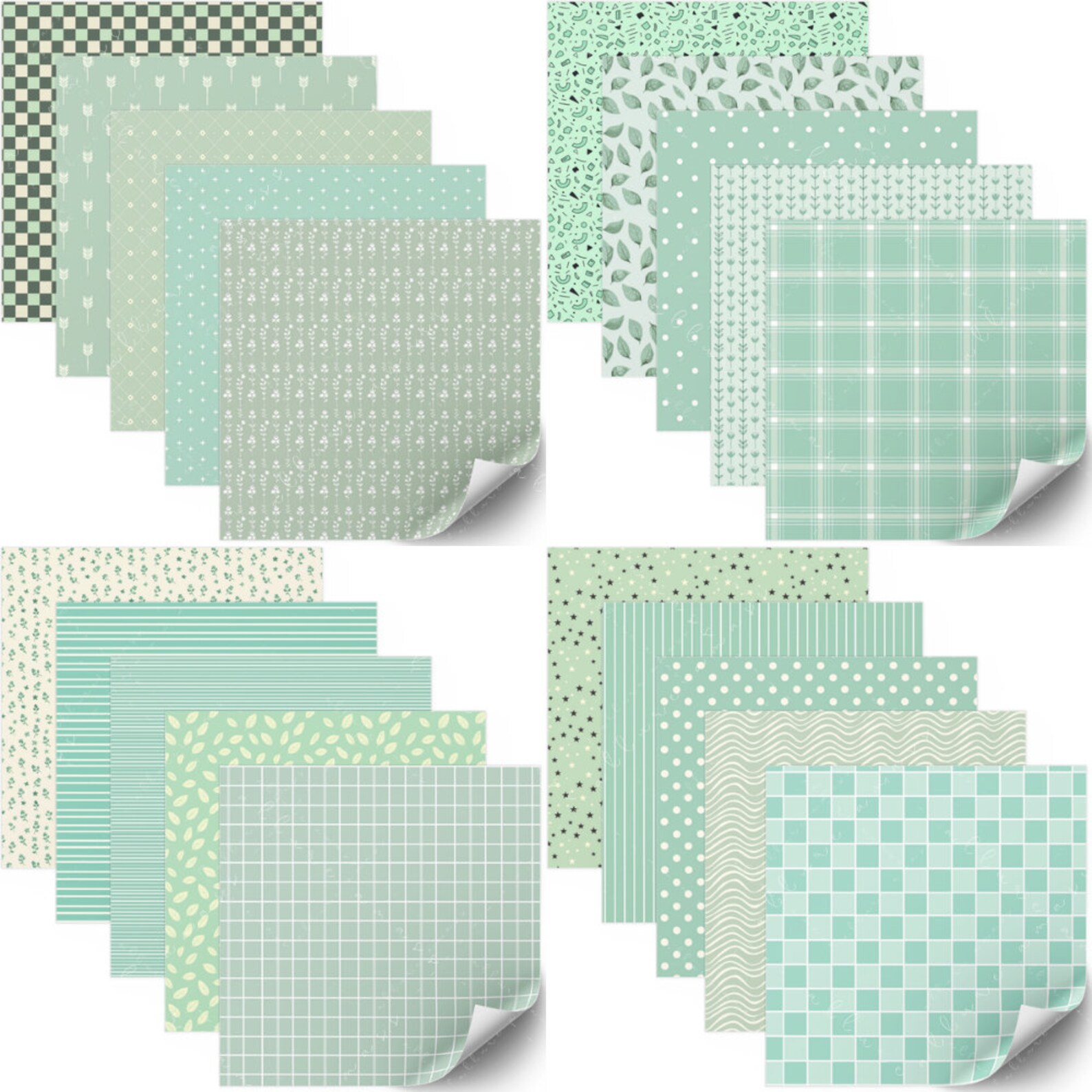 Spring Renewal Bundle | 80 Seamless Patterns | High Resolution Digital Papers | Commercial Use ...