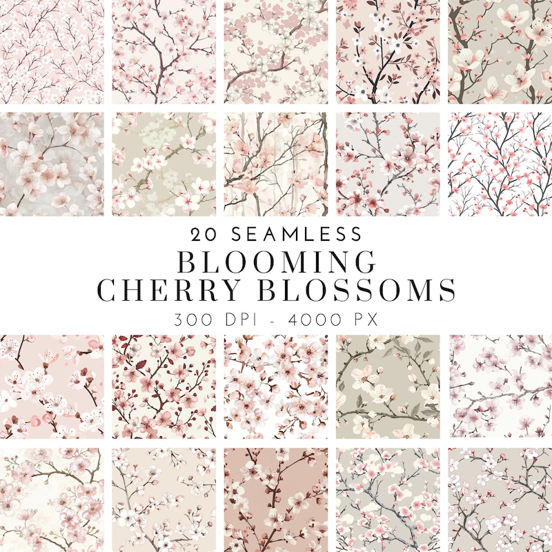 Textured Cherry Blossoms - Etsy