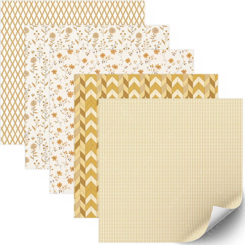 20 Harvest Gold Seamless Patterns High-resolution Digital Papers ...