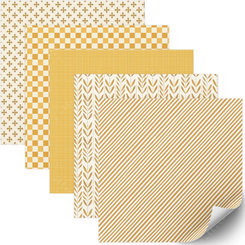 20 Harvest Gold Seamless Patterns High-resolution Digital Papers ...