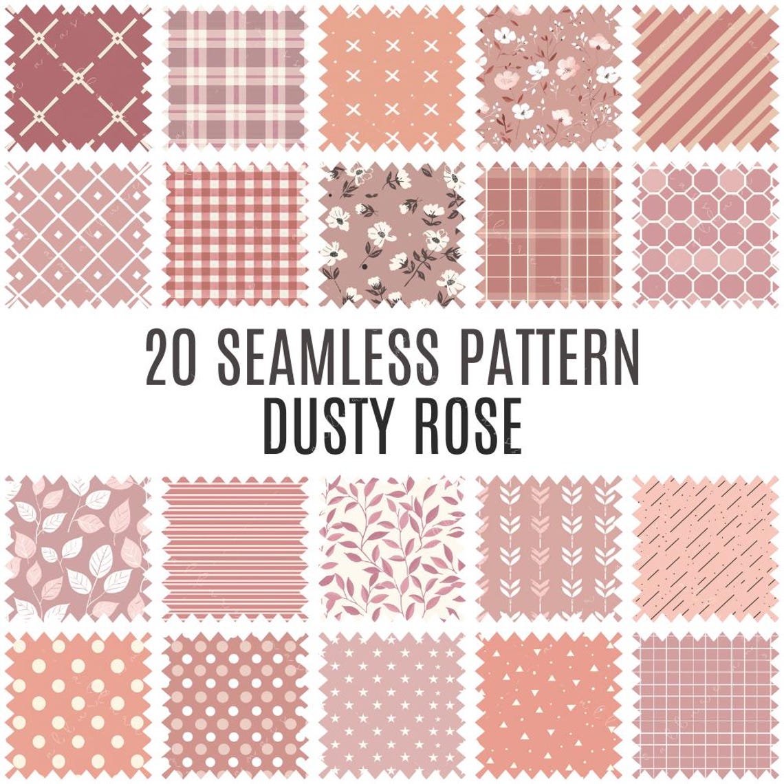 Vintage Charm Bundle | 80 Seamless Patterns | High-resolution Digital ...