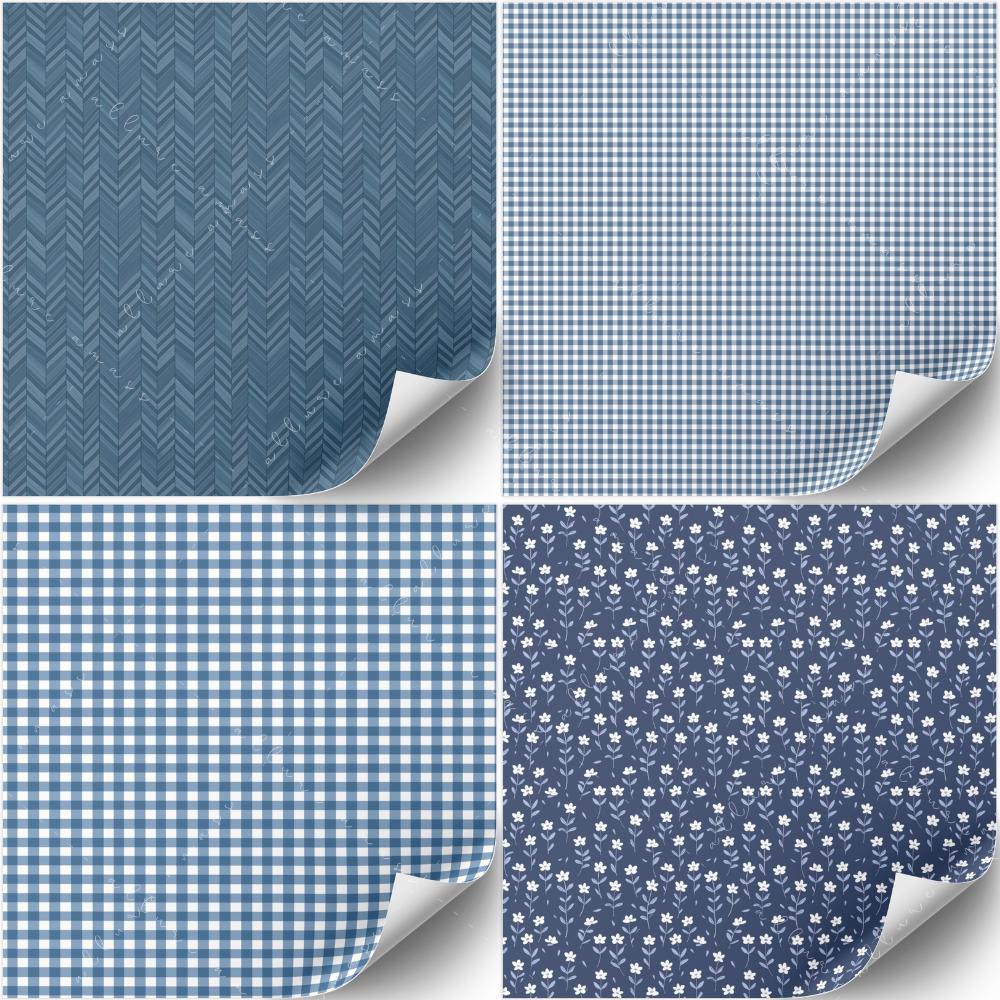 Marine Blue Seamless Patterns | 20 High-resolution Digital Papers ...