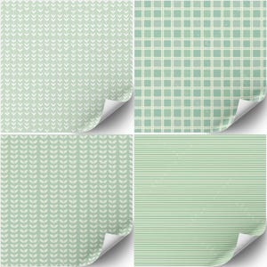 Seafoam Green Seamless Patterns | 20 High-resolution Digital Papers ...