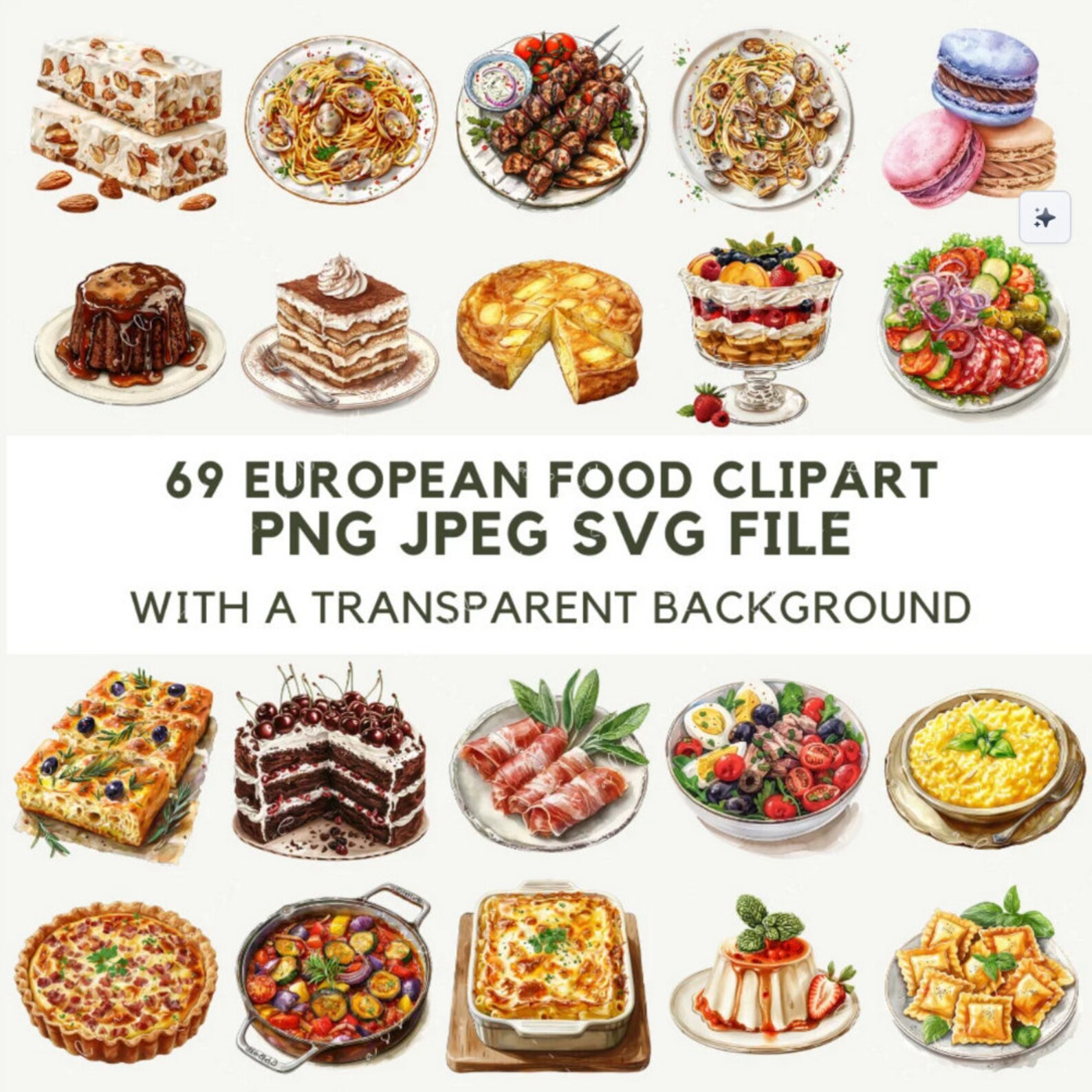 Ultimate Fusion Food & Drink Clipart Bundle | 12 Collections | PNG JPEG ...