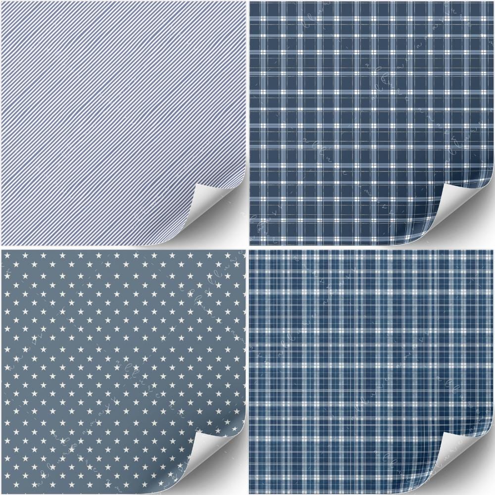 Marine Blue Seamless Patterns | 20 High-resolution Digital Papers ...