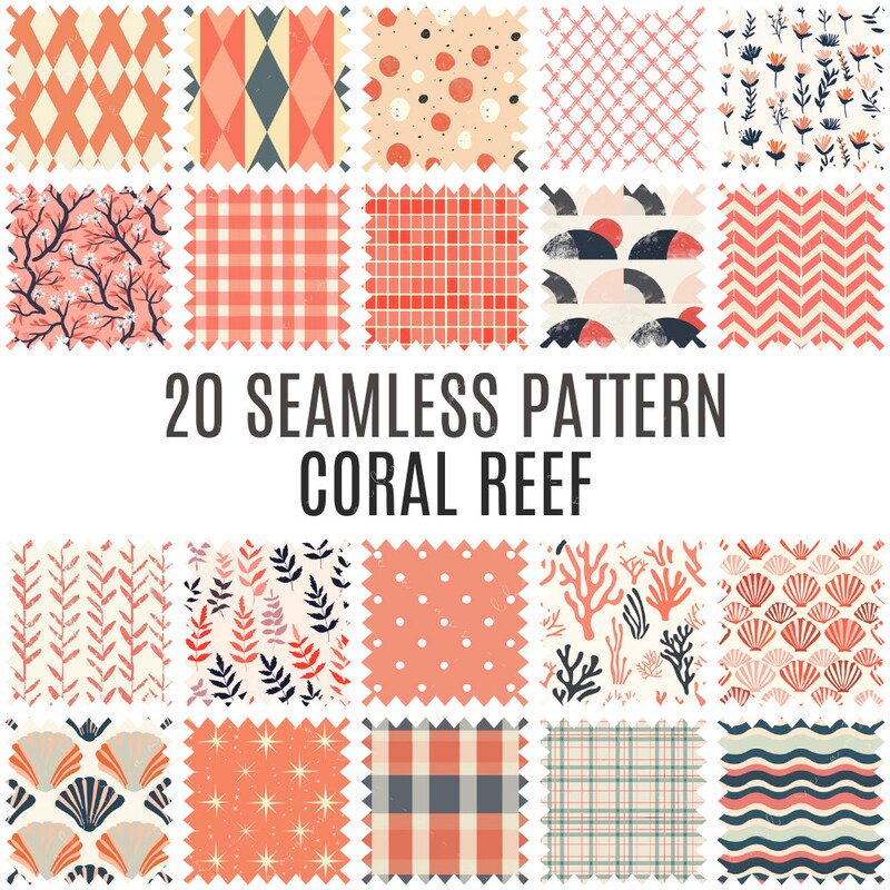Coral Papers - Etsy
