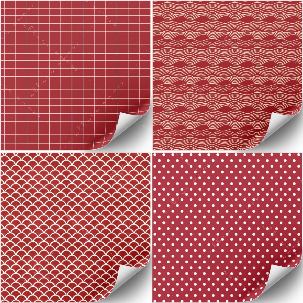 20 Crimson Red Seamless Patterns - High-resolution Digital Papers ...