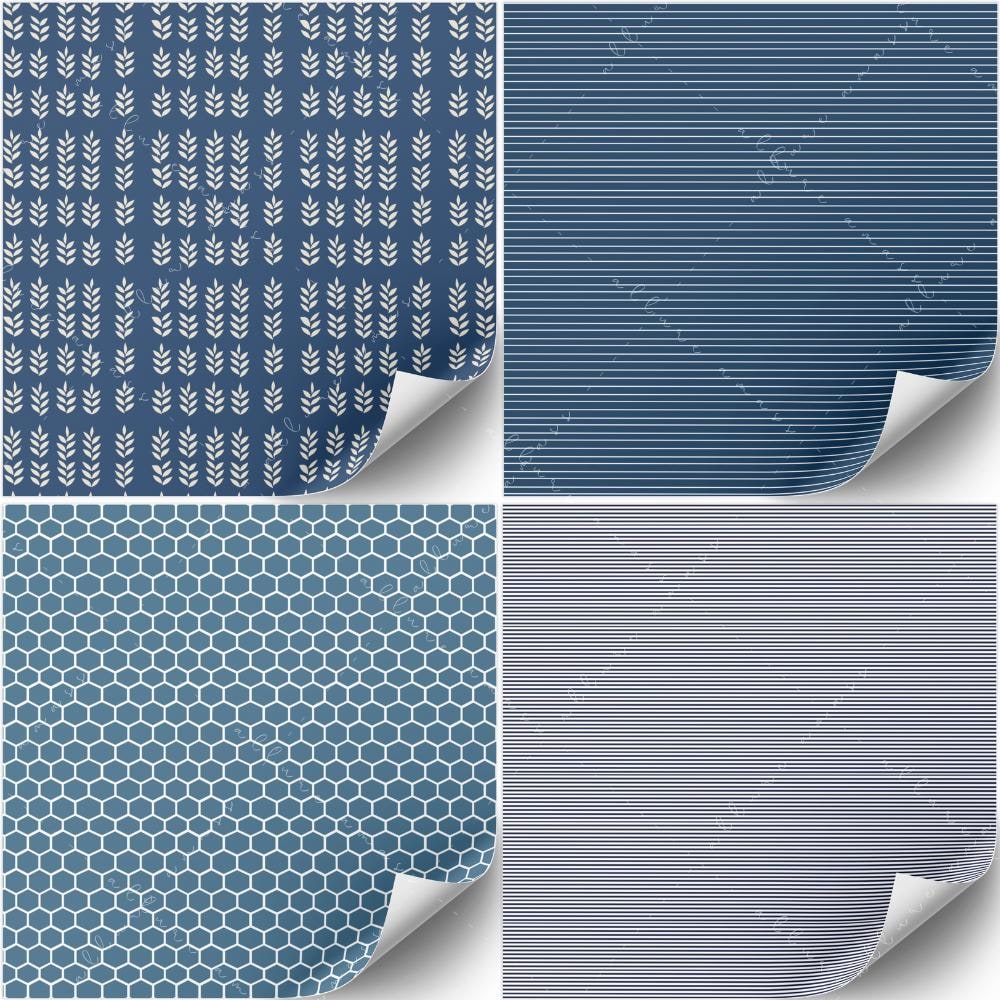 Marine Blue Seamless Patterns | 20 High-resolution Digital Papers ...