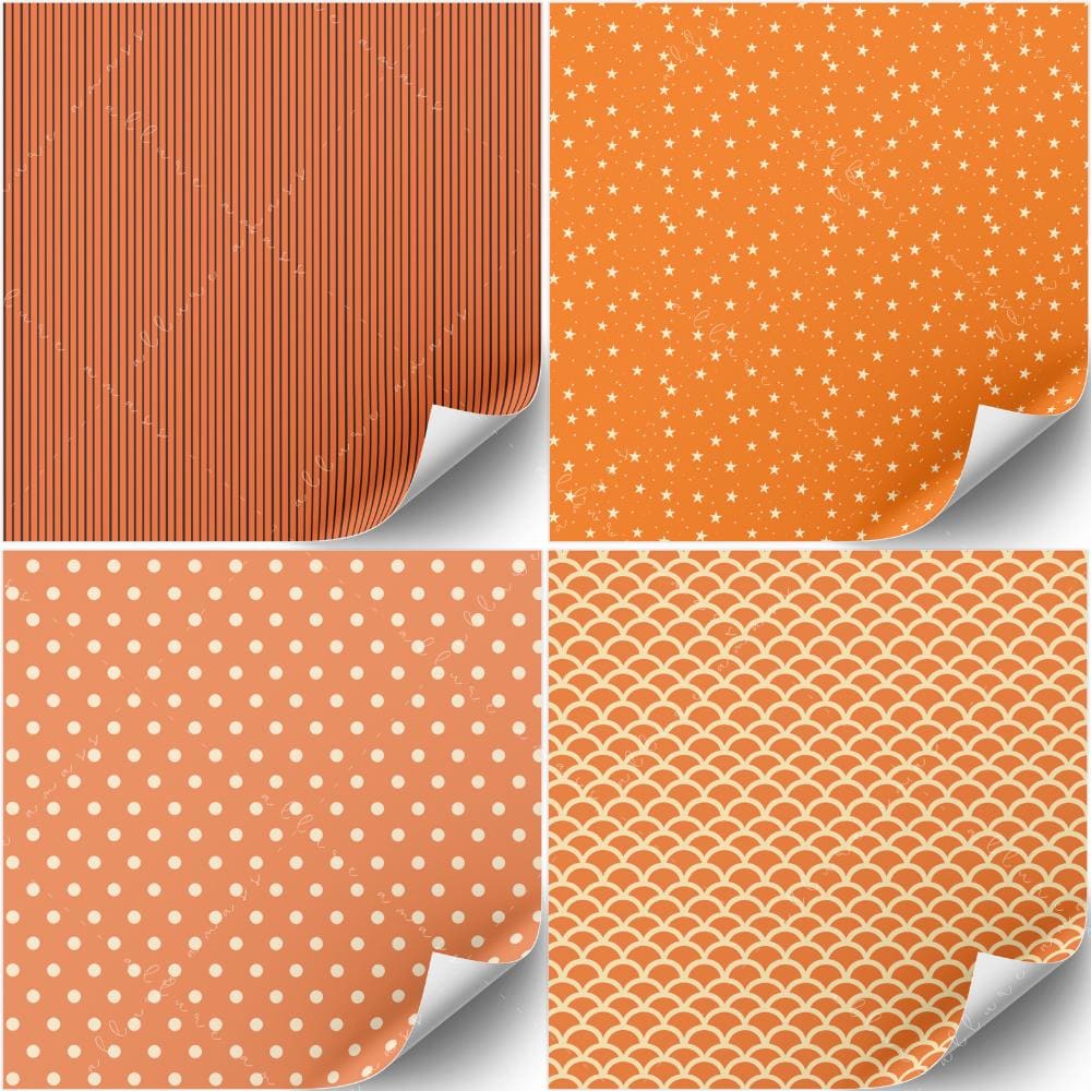 20 Sunset Orange Seamless Patterns - High-resolution Digital Papers ...