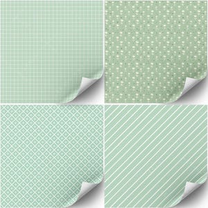 Seafoam Green Seamless Patterns | 20 High-resolution Digital Papers ...