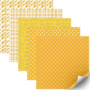 20 Golden Yellow Seamless Patterns - High-resolution Digital Papers ...