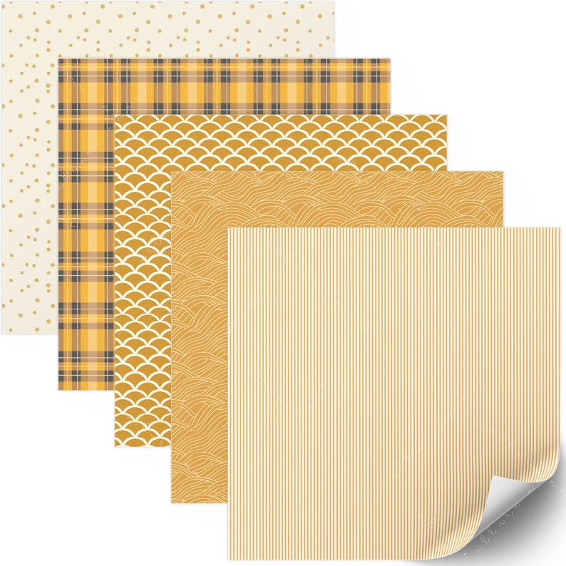 20 Harvest Gold Seamless Patterns High-resolution Digital Papers ...