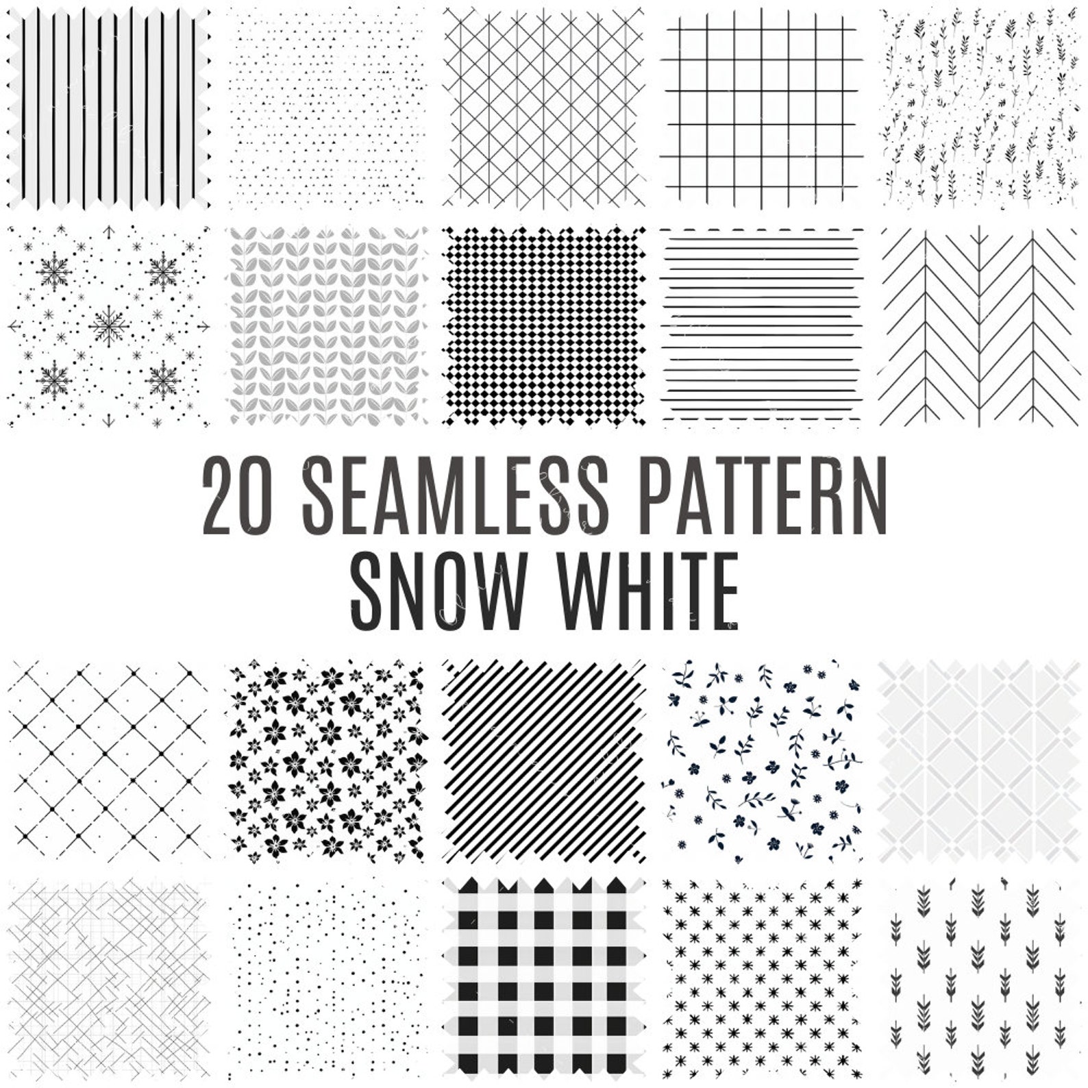 Winter Wonderland Bundle | 80 Seamless Patterns | High Resolution ...