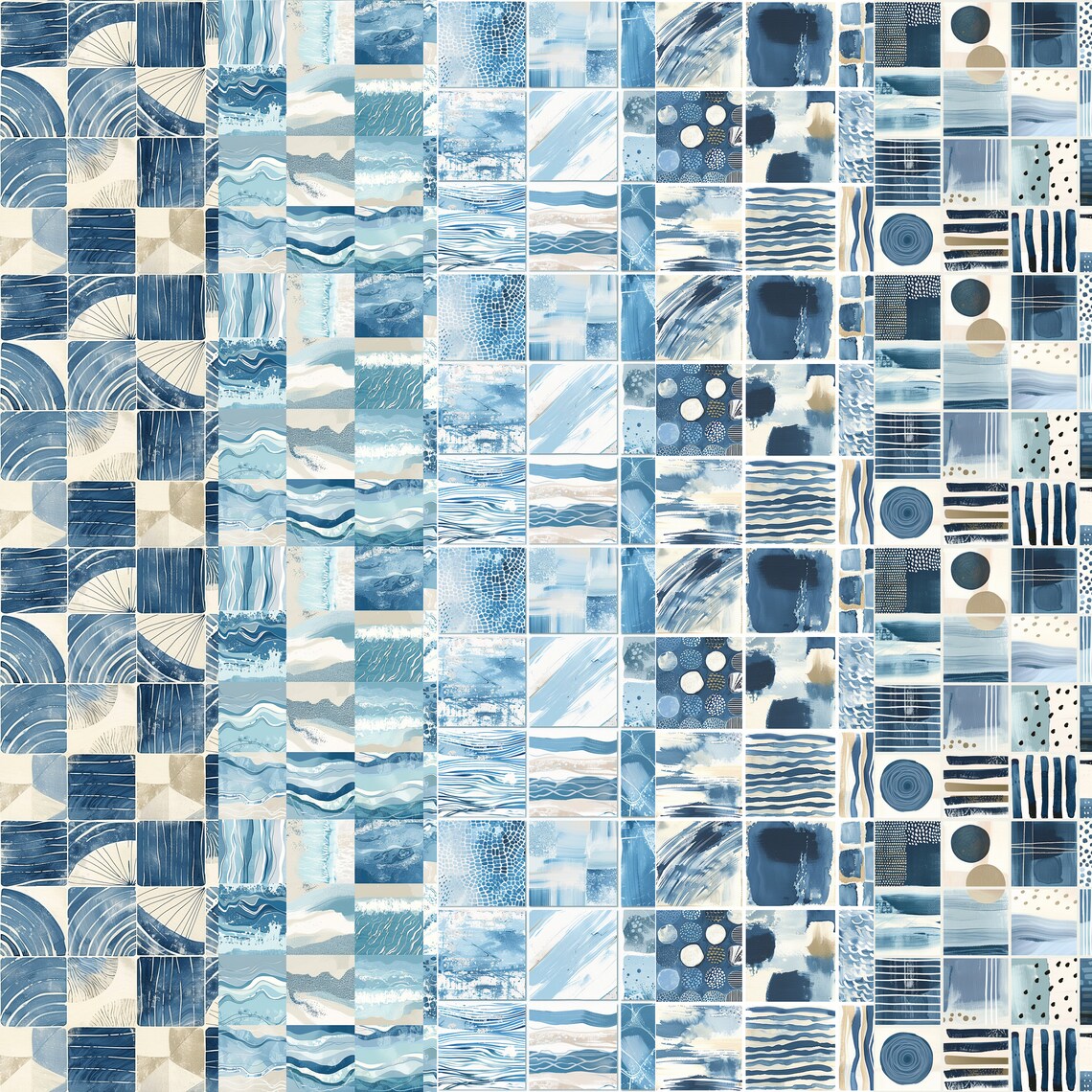 Coastal Serenity Digital Paper Pack - 20 Seamless Oceanic Patterns ...