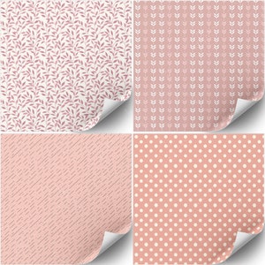 20 Dusty Rose Seamless Patterns - High-resolution Digital Papers ...