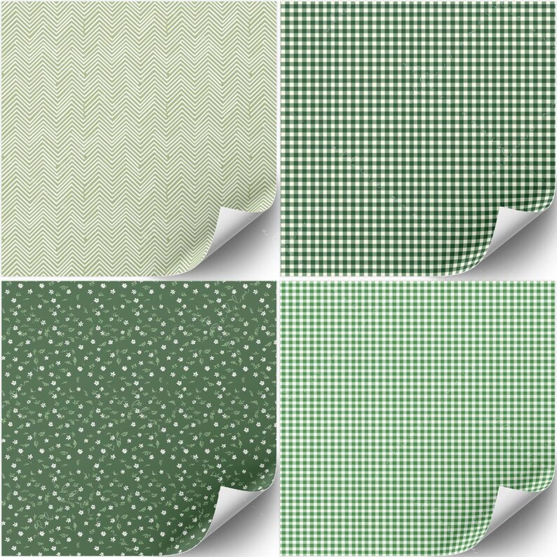 20 Cyber Green Seamless Patterns - High-resolution Digital Papers ...