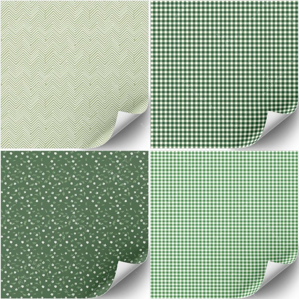 20 Cyber Green Seamless Patterns - High-resolution Digital Papers ...