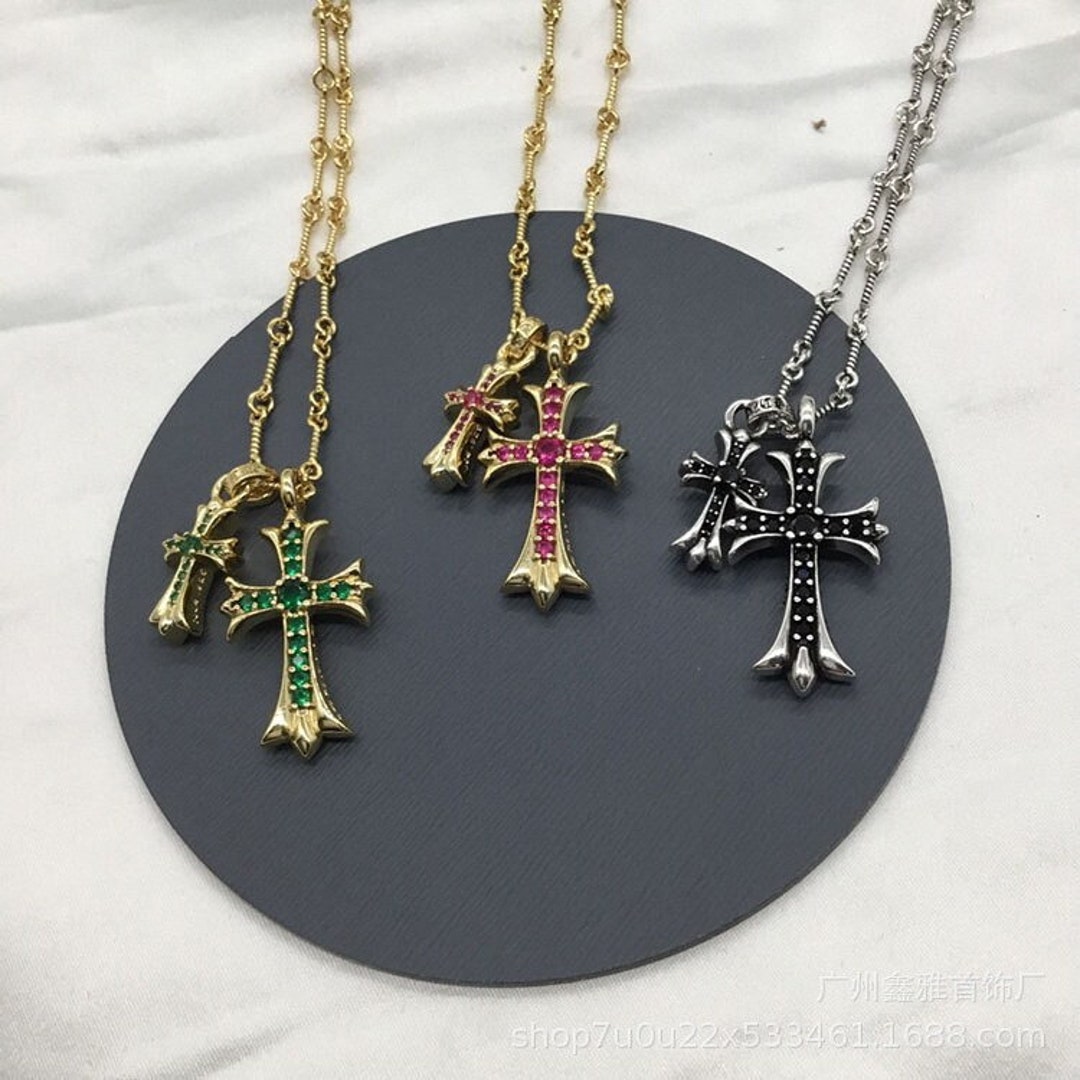 Gold Chrome Hearts Style Necklace,chrome Hearts Necklace,chrome Hearts ...