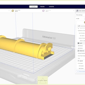 Ultimaker Filament Holder - STL Downloadable - (dual and Single ...