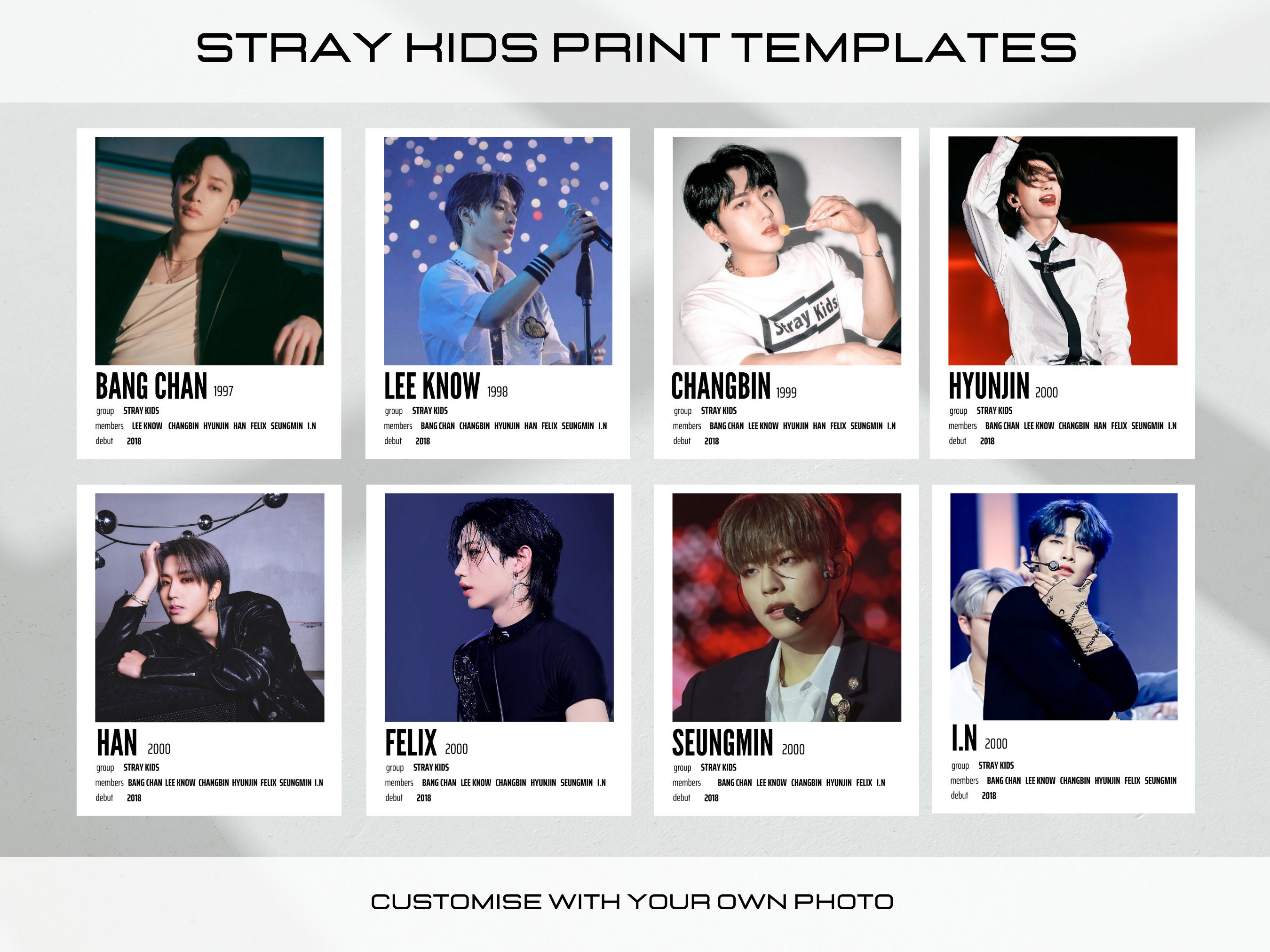 Stray Kids Album Style Wall Art Poster Prints Customisable Canva ...