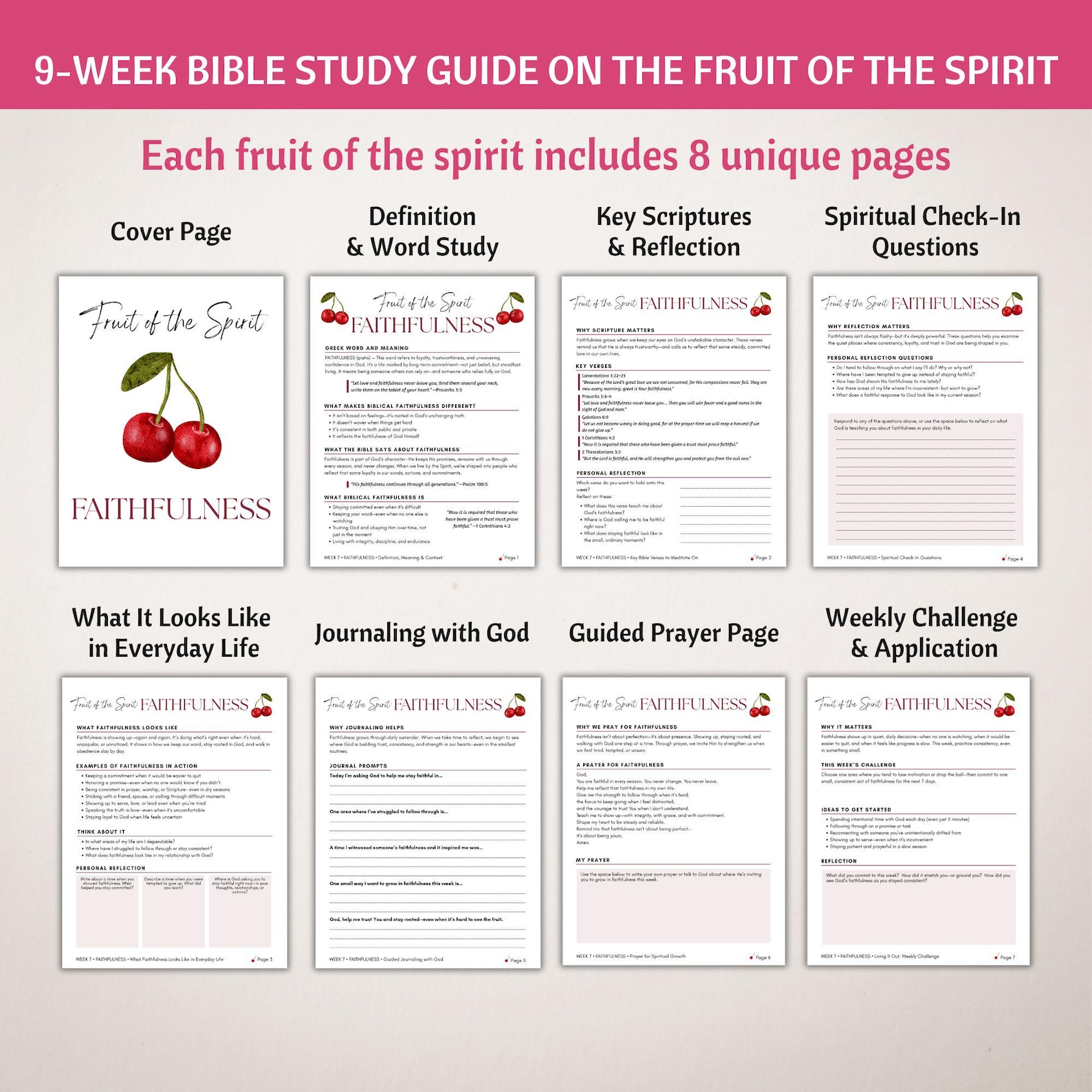 Fruit of the Spirit Study Guide, Bible Study Guide, Scripture Study ...