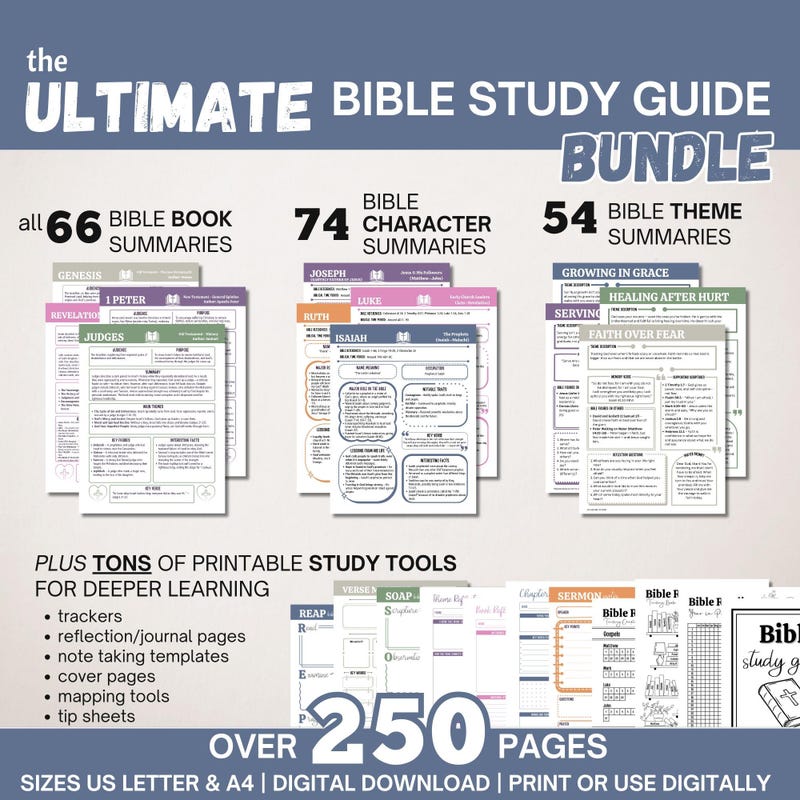 Bible Study Template - Etsy