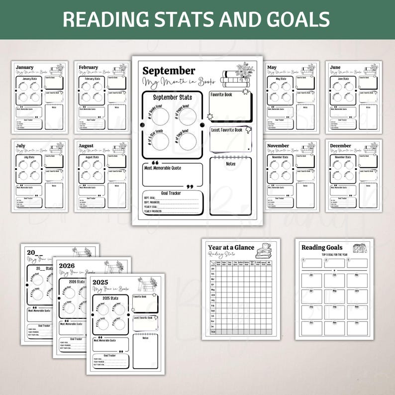 Book Reading Log, 100 + Pages Printable Reading Planner, 2025 2026 ...