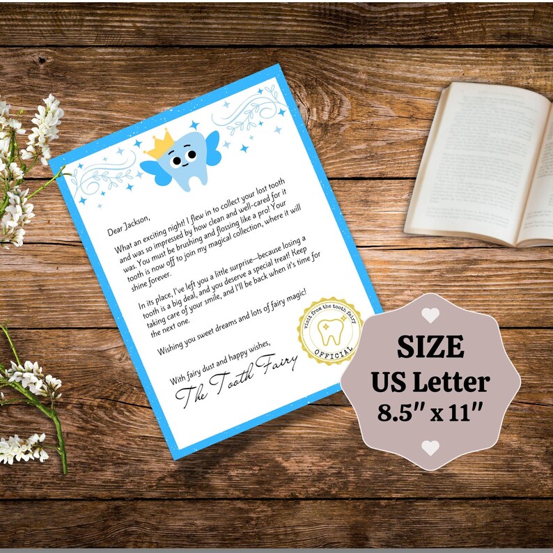 Letter From Tooth Fairy, Printable Tooth Fairy Letter, Editable Tooth ...