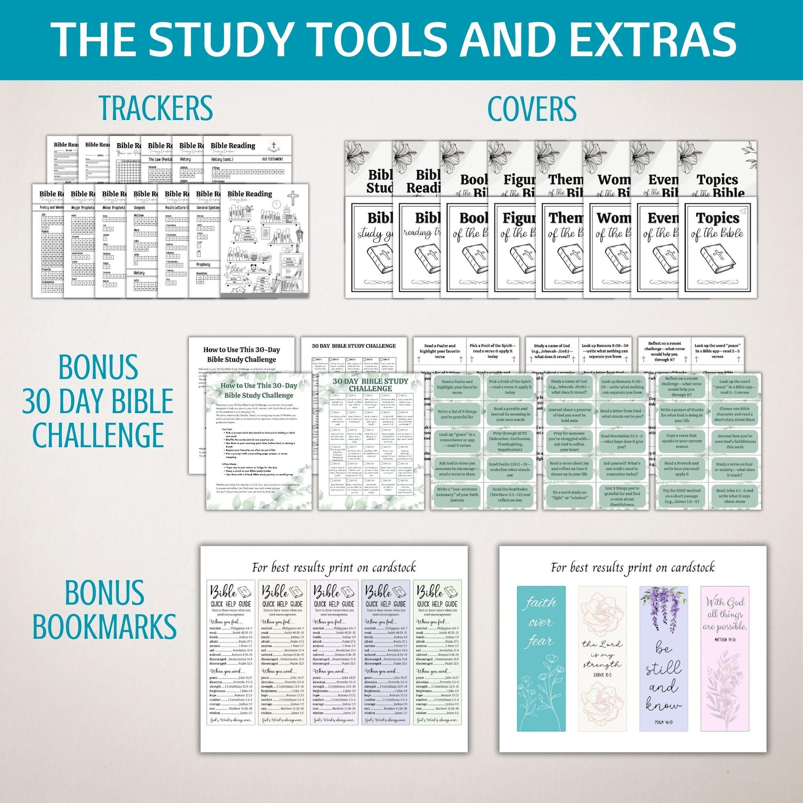 MEGA Bible Study Guide Bundle, 450+ Pages, Study Templates, Books of ...