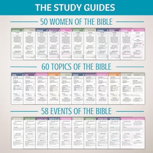 MEGA Bible Study Guide Bundle, 450+ Pages, Study Templates, Books of ...