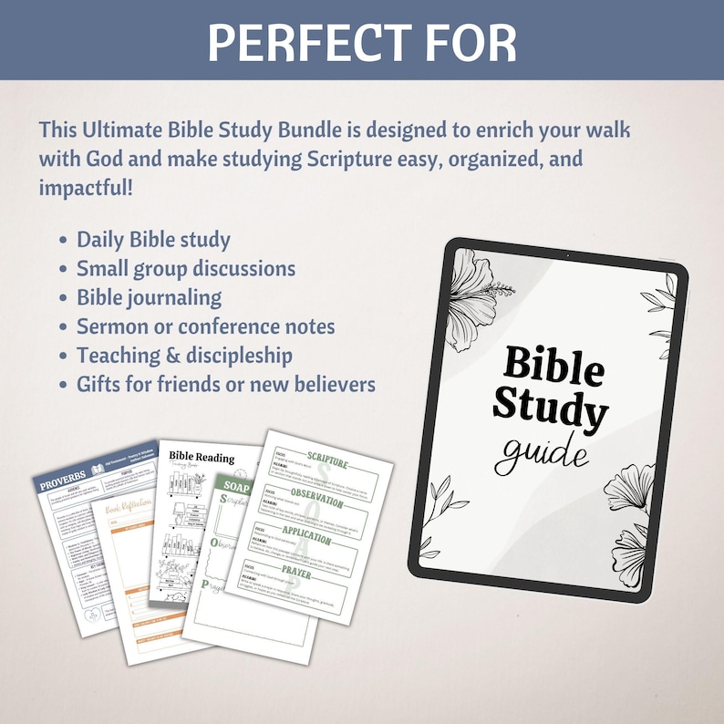 ULTIMATE Bible Study Guide Bundle, Bible Study Template, Bible Summary ...