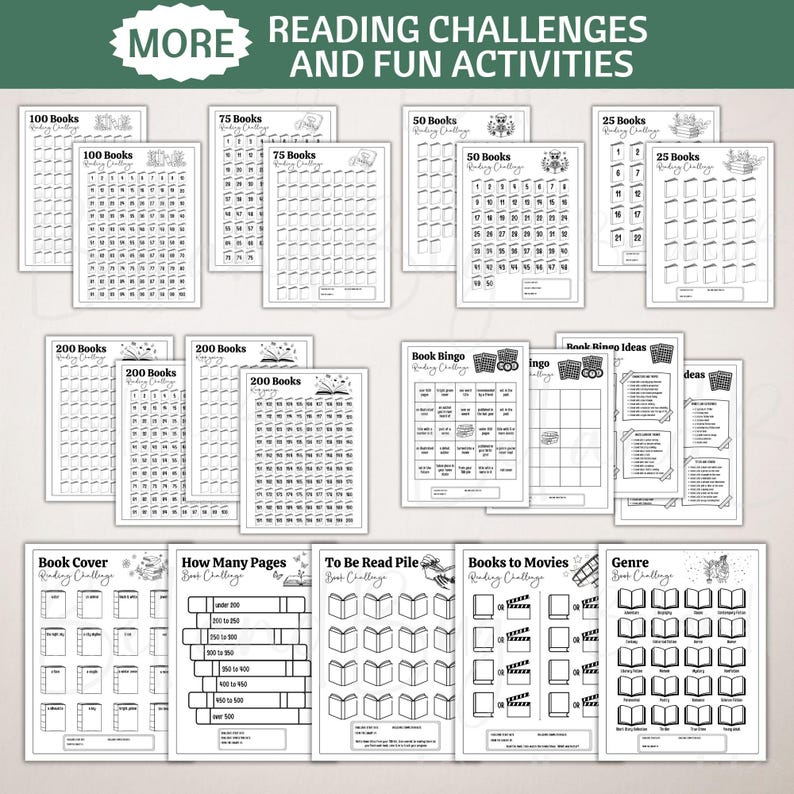 Book Reading Log, 100 + Pages Printable Reading Planner, 2025 2026 ...