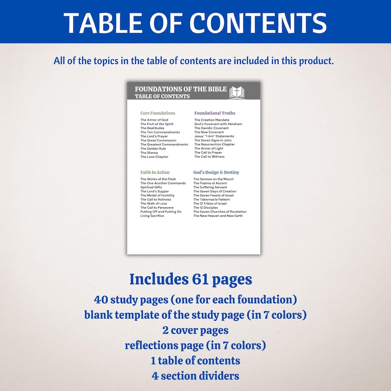Foundations of the Bible Study Guide, Biblical Foundations Study Notes ...