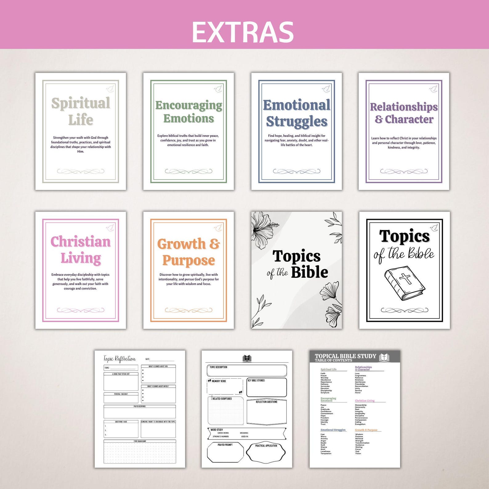 Topical Bible Study Guide, Topics of the Bible Study, Study Sheet ...