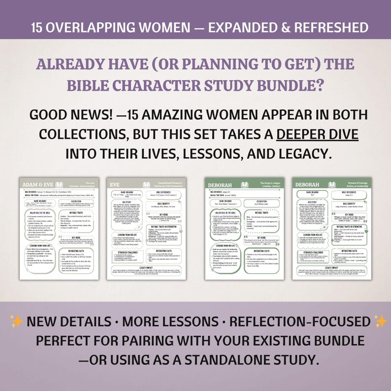 Women of the Bible Character Study Guide, Bible Study, Study Sheet ...