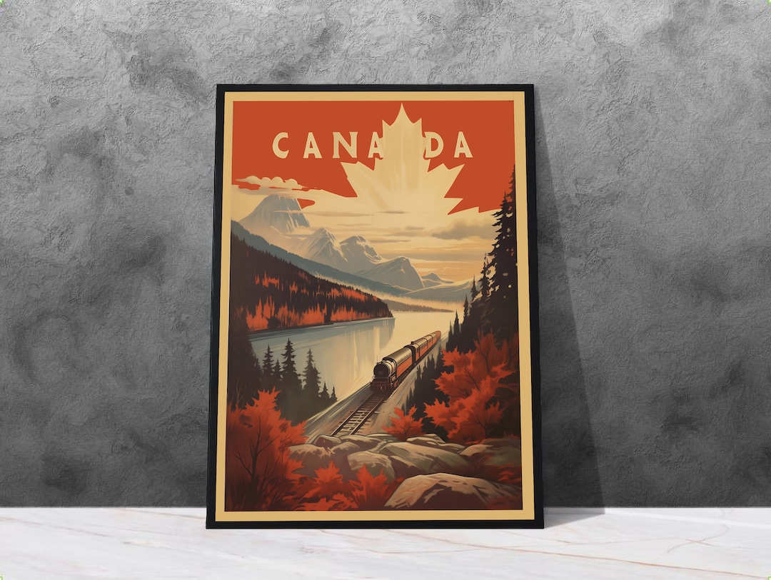 Canada Vintage Style Poster - Etsy