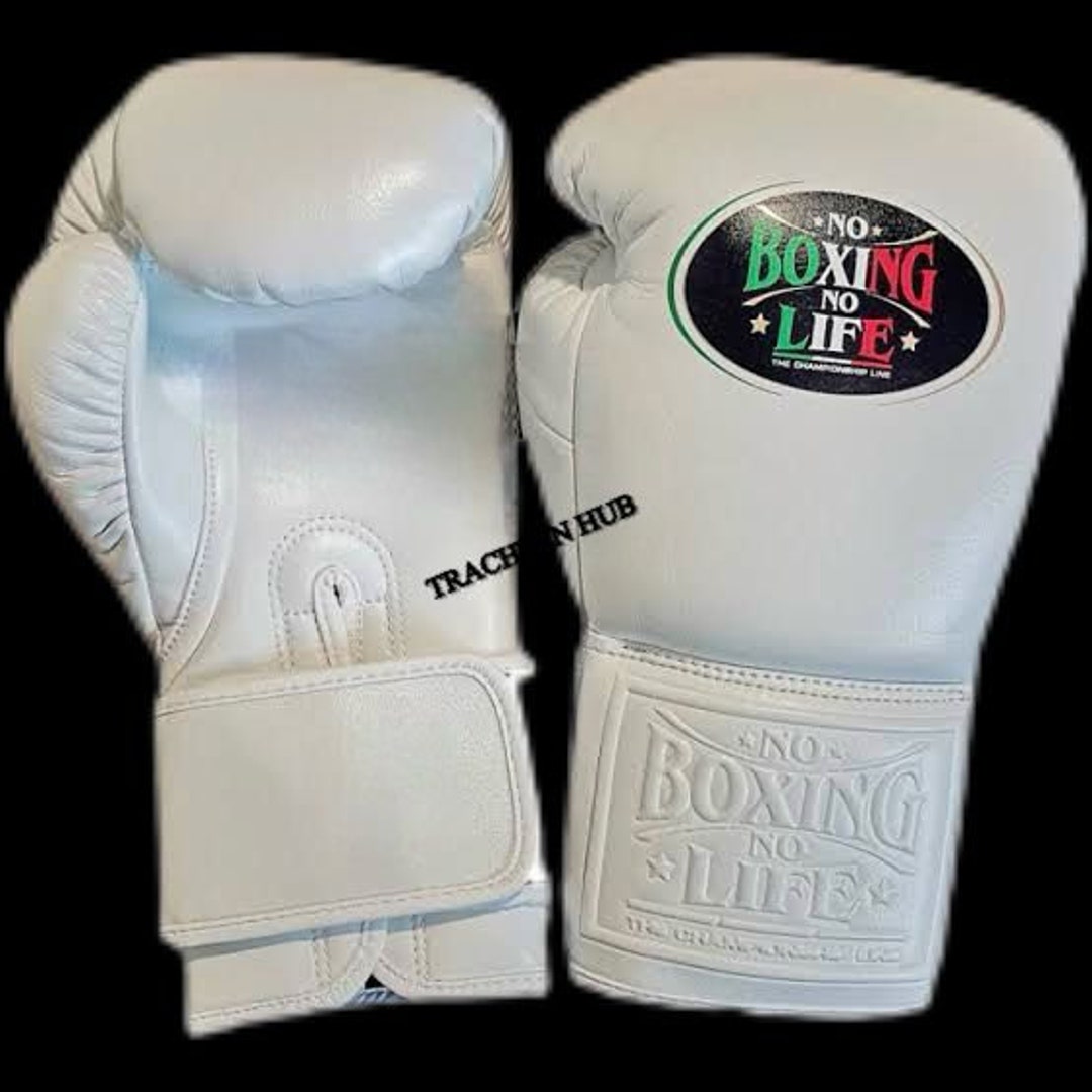 Nouvel article personnalisé Gants de boxe No Boxing No Life faits main BLANC - Etsy France