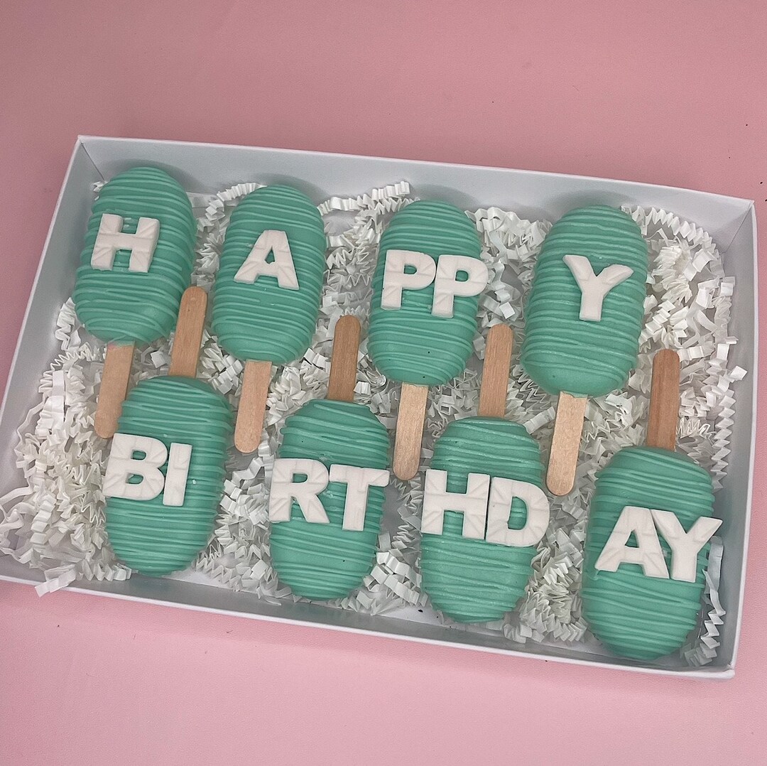 Blue Happy Birthday Cake Popsicles - Etsy